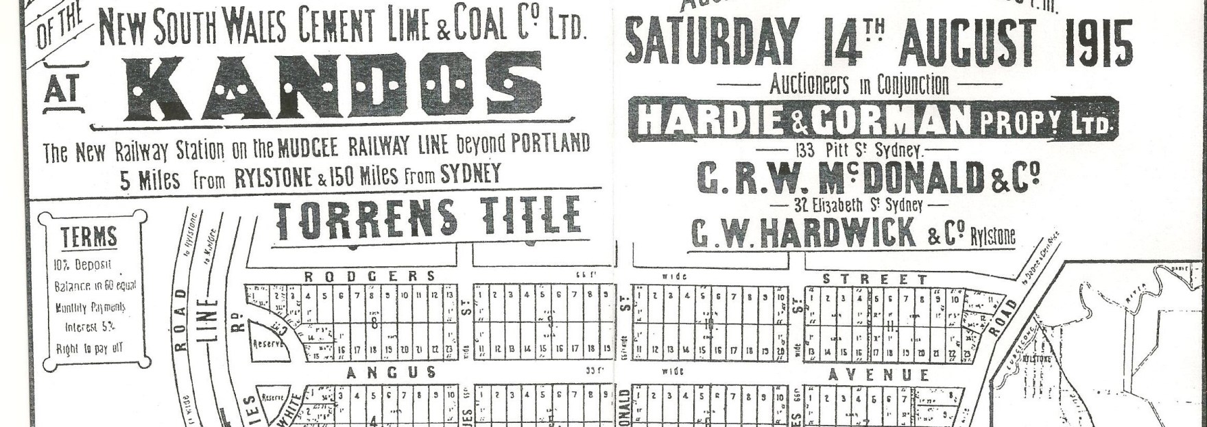 Kandos Subdivisions and the Quarter Acre Block – Kandos History