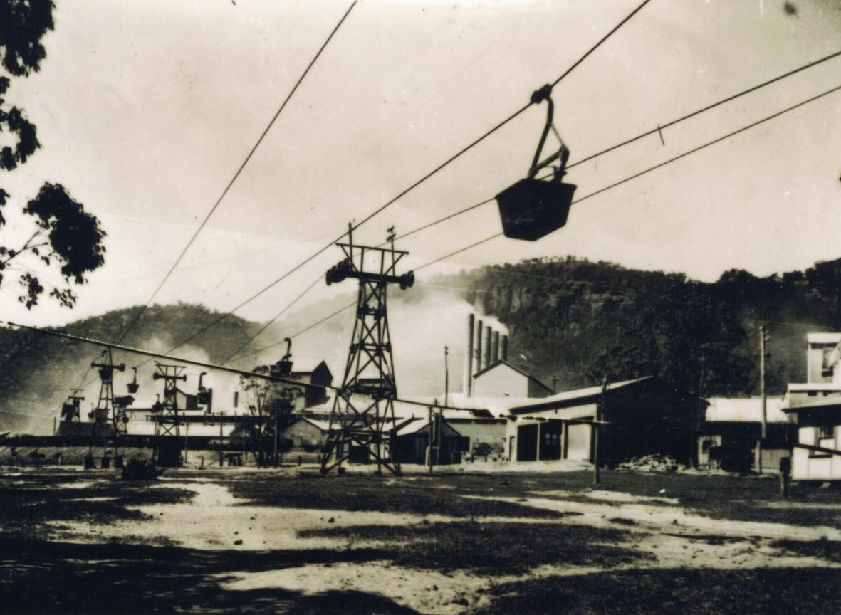Beneath a Moving Ropeway at Kandos – Kandos History